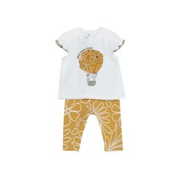 Chicco Set: T-Shirt und Hose M&auml;dchen Gr&ouml;&szlig;e 92 gelb / khaki / wei&szlig;