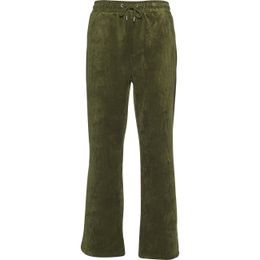 DEF Herren Jogginghose "DEF Herren DEF Cord Sweatpants"olive, Gr. XL, unifarben, 84% Polyester, 16% Polyamid, Hosen