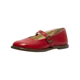 Riemchenballerina Fly London "Fly London Ballerinas Leder", Damen, Gr. 37, cherry, Leder, Schuhe Riemchenballerina