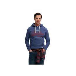 Sweatshirt Superdry "Sweatshirt Vl Classic Hood", Herren, Gr. M, blau, Obermaterial: 80% Baumwolle CO. 20% Polyester PES., Sweatshirts Sweatshirt