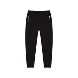 Jogginghose DROPSIZE "Dropsize Herren Super Heavy Blank Jogger", Herren, Gr. L, US-Gr&ouml;&szlig;en, schwarz, 80% Baumwolle, 20% Polyester, unifarben, normal, Hosen Jogginghose