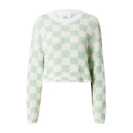 florence by mills Exclusive For About You Pullover 'Peace & Quite' Damen Gr&ouml;&szlig;e XS gr&uuml;n / wei&szlig;