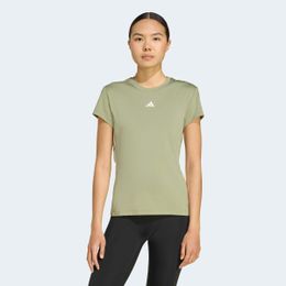 T-Shirt adidas Performance "HYGLM T", Damen, Gr. L, gr&uuml;n (tent gr&uuml;n, wei&szlig;), Obermaterial: 88% Polyester, 12% Elasthan, Rundhals, Shirts T-Shirt