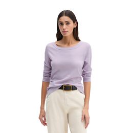 Marc O'Polo MARC O'POLO Damen Langarmshirt "aus weichem Baumwoll-Single-Jersey"dusty lavender, Basic, Gr. L, unifarben, Obermaterial: 100% Baumwolle, Shirts