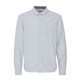 Langarmhemd Blend "Langarmhemd BHShirt", Herren, Gr. XL, N-Gr, blau (cashmere blau), Obermaterial: 55% Baumwolle CO. 45% Leinen LI., Hemden