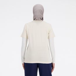 New Balance Shirt 'Essentials' Damen Gr&ouml;&szlig;e XL beige / wei&szlig;