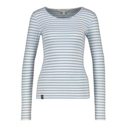 alife and kickin Langarmshirt ALIFE & KICKIN "Damen BerthaAK A Langarmshirt, Shirt", Damen, Gr. L, fjord, 95% Baumwolle, 5% Elasthan, Shirts Langarmshirt