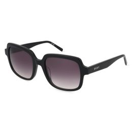 DKNY DK540S | Unisex-Sonnenbrille | Fassung: Vollrand, Quadratisch, Acetat, Schwarz | Glasfarbe: Grau