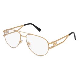 Versace VE1269 Brille Herren | Fassung: Vollrand, Pilot, Gold