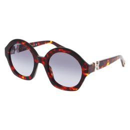 Chlo&eacute; Chlo&eacute; CH0302S | Damen-Sonnenbrille | Fassung: Vollrand, Rund, Acetat, Havanna | Glasfarbe: Violett