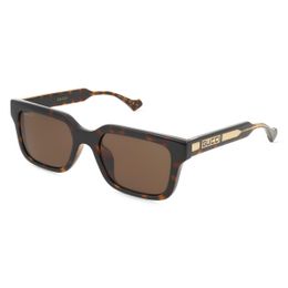 Gucci GG1732SK | Herren-Sonnenbrille | Fassung: Vollrand, Eckig, Kunststoff, Havanna | Glasfarbe: Braun