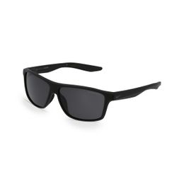 Nike PREMIER EV1071 | Unisex-Sonnenbrille | Fassung: Vollrand, Quadratisch, Kunststoff, Schwarz Matt | Glasfarbe: Grau