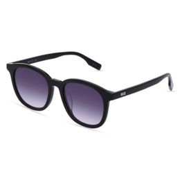 Alexander McQueen MQ0303SK | Unisex-Sonnenbrille | Fassung: Vollrand, Oval, Kunststoff, Schwarz | Glasfarbe: Grau