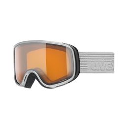 Uvex SCRIBBLE LG OTG SKI | Kinder Skibrillen Unisex | Fassung: Kunststoff Silber Schwarz | Glasfarbe: Orange