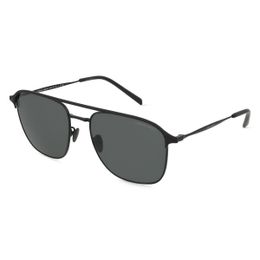 Giorgio Armani 0AR6154 | Herren-Sonnenbrille | Fassung: Vollrand, Quadratisch, Edelstahl, Schwarz Matt | Glasfarbe: Grau