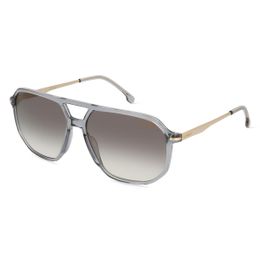 Carrera 324/S | Herren-Sonnenbrille | Fassung: Vollrand, Quadratisch, Acetat, Grau | Glasfarbe: Grau Spiegel Gold