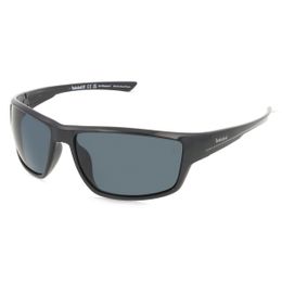 Timberland TB00003 | Herren-Sonnenbrille | Fassung: Vollrand, Eckig, Kunststoff, Schwarz Gl&auml;nzend | Glasfarbe: Grau Verlaufend