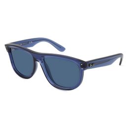 Ray-Ban RBR0501S BOYFRIEND REVERSE | Unisex-Sonnenbrille | Fassung: Vollrand, Quadratisch, Kunststoff, Blau Dunkel | Glasfarbe: Blau