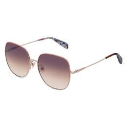 Kate Spade CHARLI/F/S | Damen-Sonnenbrille | Fassung: Vollrand, Geometrisch, Metall, Kupfer Silber | Glasfarbe: Braun Verlaufend Mehrfarbig