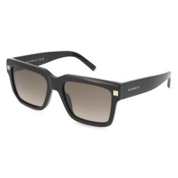 Givenchy GV40060I | Unisex-Sonnenbrille | Fassung: Vollrand, Quadratisch, Acetat, Schwarz Gl&auml;nzend | Glasfarbe: Grau Verlaufend
