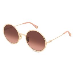 Chlo&eacute; Chlo&eacute; CH0230S | Unisex-Sonnenbrille | Fassung: Vollrand, Rund, Metall, Gold | Glasfarbe: Braun