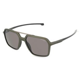Carrera CARDUC 042/S | Herren-Sonnenbrille | Fassung: Vollrand, Eckig, Kunststoff, Gr&uuml;n Khaki | Glasfarbe: Grau