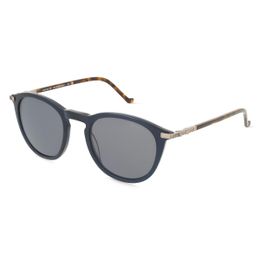 Hackett HE941 | Herren-Sonnenbrille | Fassung: Vollrand, Rund, Acetat, Blau Aubergine | Glasfarbe: Grau