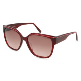Esprit ET40124 | Damen-Sonnenbrille | Fassung: Vollrand, Quadratisch, Acetat, Rot | Glasfarbe: Rot Verlaufend