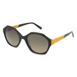Esprit ET40122 | Damen-Sonnenbrille | Fassung: Vollrand, Achteck, Acetat, Schwarz | Glasfarbe: Grau Verlaufend
