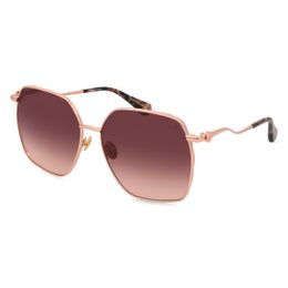Scotch & Soda Scotch & Soda 5022 | Damen-Sonnenbrille | Fassung: Vollrand, Butterfly, Metall, Gold | Glasfarbe: Rot Verlaufend