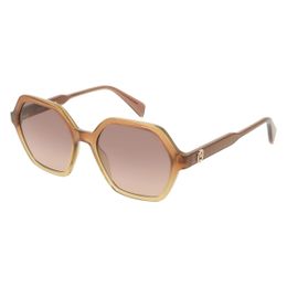 Liu Jo LJ823S | Damen-Sonnenbrille | Fassung: Vollrand, Eckig, Kunststoff, Honig Verlaufend | Glasfarbe: Braun Verlaufend Mehrfarbig