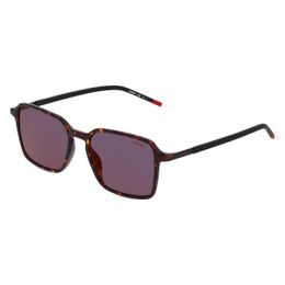 Hugo HG 1228/S | Herren-Sonnenbrille | Fassung: Vollrand, Quadratisch, Kunststoff, Havanna Dunkel | Glasfarbe: Grau Verlaufend Mehrfarbig