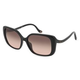 Coach HC8376U | Damen-Sonnenbrille | Fassung: Vollrand, Quadratisch, Acetat, Schwarz | Glasfarbe: Grau Verlaufend
