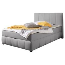 Boxbett OTTO HOME "Hartley inkl. Bettkasten und Topper, auch in &Uuml;berl&auml;nge erh&auml;ltlich", grau, B:152cm L:230cm, Komplettbetten, wahlweise mit Bonnell- oder TTFK-Matratze in H2, H3 o. H4 erh&auml;ltlich