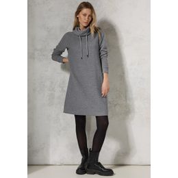 Strickkleid Cecil, Damen, Gr. XXL (46), US-Gr&ouml;&szlig;en, grau (platinum grau meliert), Stoff, 64% Polyester, 22% Viskose, 10% metallisierte Fasern, 4% Elasthan, gestreift, normal kniefrei, Rundhals, B&uuml;ndchen, Kleider Strickkleid, mit Streifen