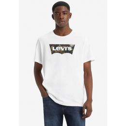 Levi's T-Shirt LEVI'S "Batwing Logo Tee", Damen, Gr. XL, wei&szlig; (hm ssnl filll wei&szlig;), Jersey, Obermaterial: 100% Baumwolle, bedruckt, normal normal, Rundhals, Shirts T-Shirt, mit Logo-Front-Print