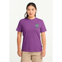 T-Shirt Jack Wolfskin "CAREFREE T W", Damen, Gr. L (42/44), plant freesi, Obermaterial: 100% Baumwolle, normal, Rundhals, Shirts T-Shirt