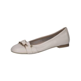 Ballerina Caprice "Caprice Ballerinas Leder", Damen, Gr. 39, vanilla, Leder, Schuhe Ballerina