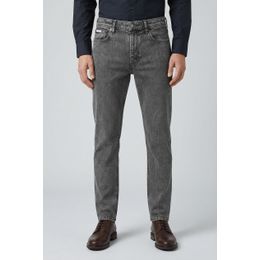 Slim-fit-Jeans Calvin Klein Jeans "SLIM TAPER", Herren, Gr. 30, L&auml;nge 30, grau (oyster grau), Denim/Jeans, Obermaterial: 98% Baumwolle, 2% Elasthan, gerade, unten schmal lang, Jeans Slim-fit-Jeans, mit Markenlabel