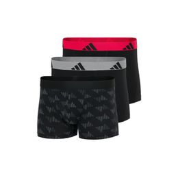 Boxershorts adidas originals "Boxershort 3er Pack", Herren, Gr. L, bunt (schwarz, grau, rot), Obermaterial: 95% Baumwolle CO. 5% Elasthan EL., Unterhosen
