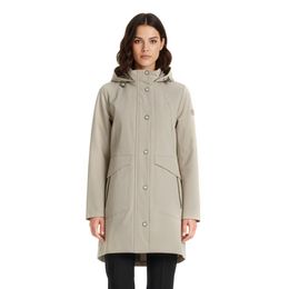 Outdoorjacke Betty Barclay "Damen mit abnehmbarer Kapuze", Damen, Gr. 36, beige, Obermaterial: 88% Polyester, 12% Elasthan; Besatz: 100% Polyamid; Futter: 100% Polyester, tailliert, Jacken Outdoorjacke