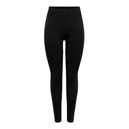 Funktionstights Only Play "ONPEDDA HW SEAM SCRUNCH TIGHTS NOOS", Damen, Gr. L, N-Gr, schwarz detail:with wash, Jersey, Obermaterial: 92% Polyamid, 8% Elasthan, unifarben, sehr bequem, Hosen