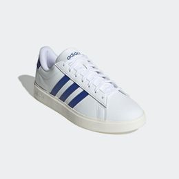 Sneaker adidas Sportswear "GRAND COURT CLOUDFOAM COMFORT", Herren, Gr. 44, wei&szlig; (cloud wei&szlig;, semi lucid blau, core wei&szlig;), Synthetik, Schuhe Sneaker, Design auf den Spuren des adidas Superstar