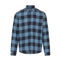 Flanellhemd Blend "Flanellhemd BHOrma", Herren, Gr. M, N-Gr, blau (marineblaus), Obermaterial: 100% Baumwolle CO., Hemden