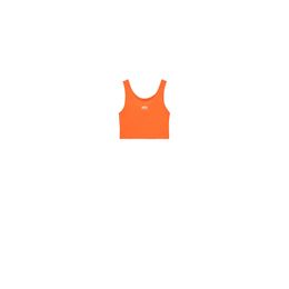 Muskelshirt Alpha Industries "Basic Crop-Tank SL Women", Damen, Gr. L, rot (atomic rot), Obermaterial: 95% Baumwolle, 5% Elastan, Shirts
