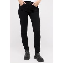 Slim-fit-Jeans Angels "CICI", Damen, Gr. 40, L&auml;nge 30, schwarz (jetschwarz), Denim/Jeans, Obermaterial: 81% Baumwolle, 18% Polyester, 1% Elasthan, slim fit, Jeans Slim-fit-Jeans