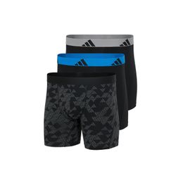 Boxershorts adidas originals "Boxershort Boxer Briefs Active Flex Cotton 3er Pack", Herren, Gr. M, bunt (schwarz, grau, blau), Obermaterial: 95% Baumwolle CO. 5% Elasthan EL., Unterhosen