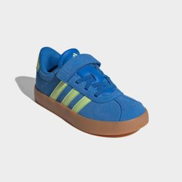 Sneaker adidas Sportswear "VL COURT 3.0", M&auml;dchen, Gr. 32, bright royal, pulse lime, gum10, Leder, Synthetik, Schuhe Sneaker, mit Klettverschluss, f&uuml;r Kinder