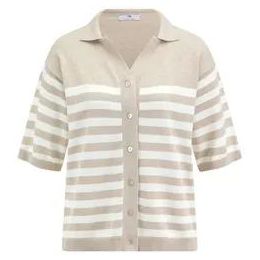 Polo-Strickjacke Peter Hahn beige, 52