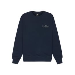 Sweatshirt Quiksilver "BASIC GRAPHIC CREW", Herren, Gr. L (52), schwarz navy, Obermaterial: 60% Baumwolle, 40% Polyester, Sweatshirts Sweatshirt, sportlicher Stil, vielseitig einsetzbar